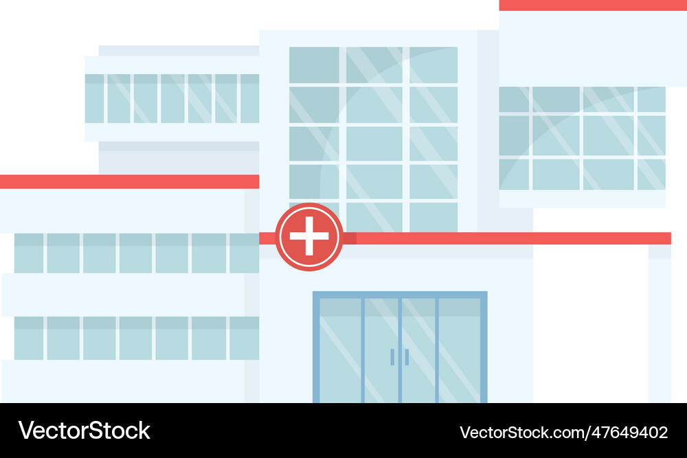 Hospital city building Royalty Free Vector Image