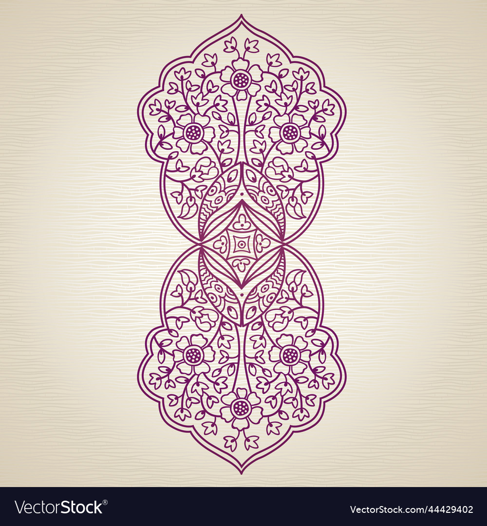 Intricate Eastern Lace Pattern Royalty Free Vector Image
