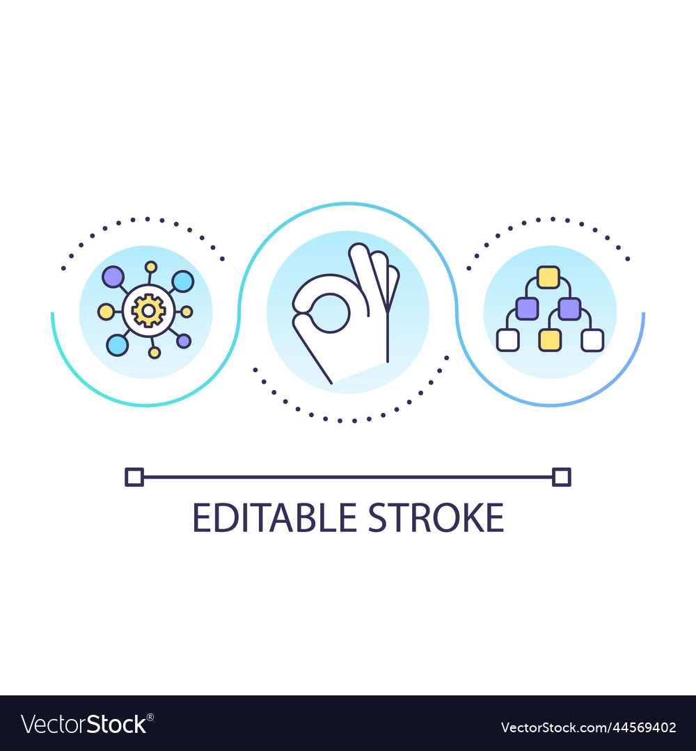 Optimize work process loop concept icon Royalty Free Vector