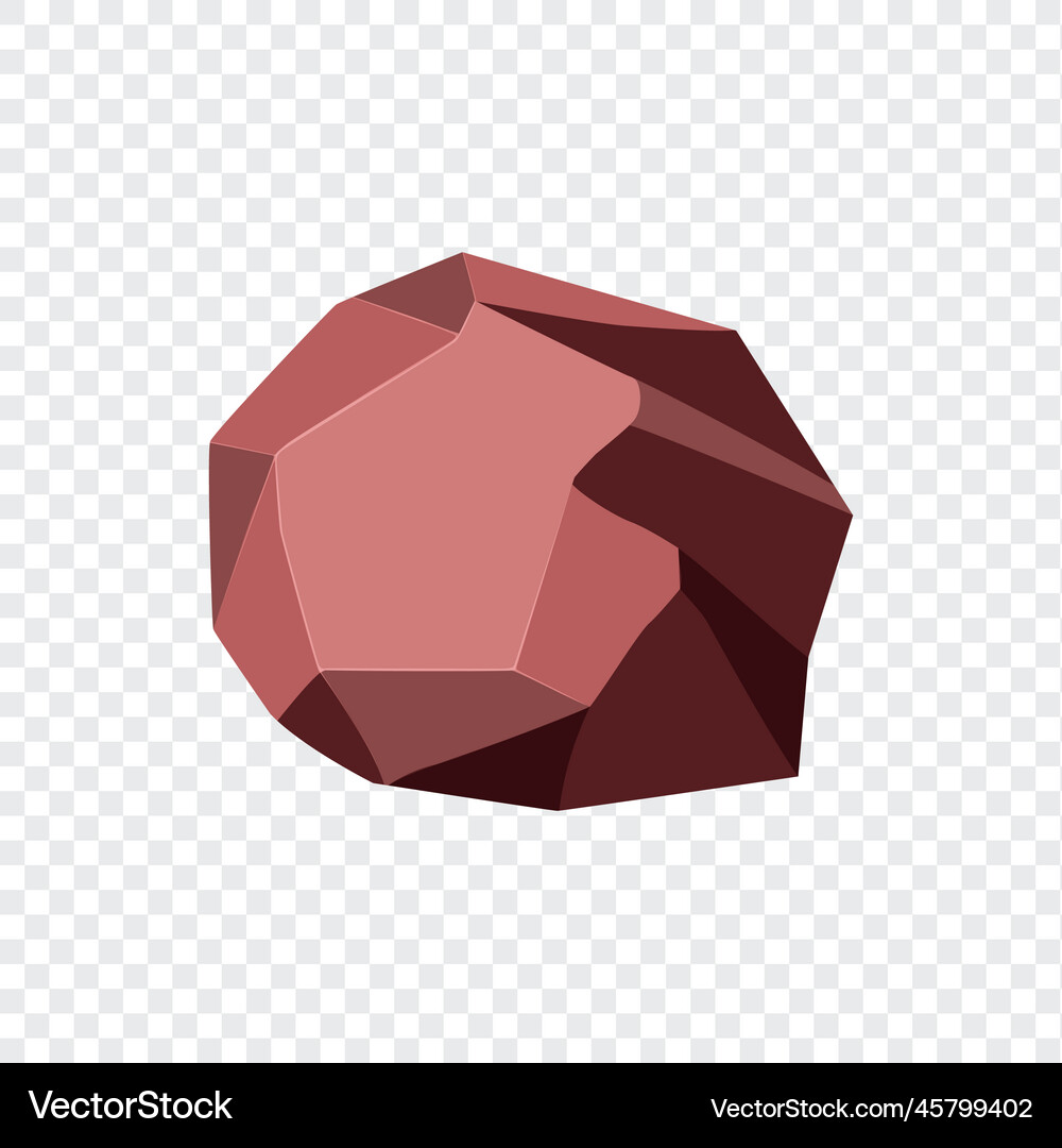 Ore rock boulder natural shape stone Royalty Free Vector
