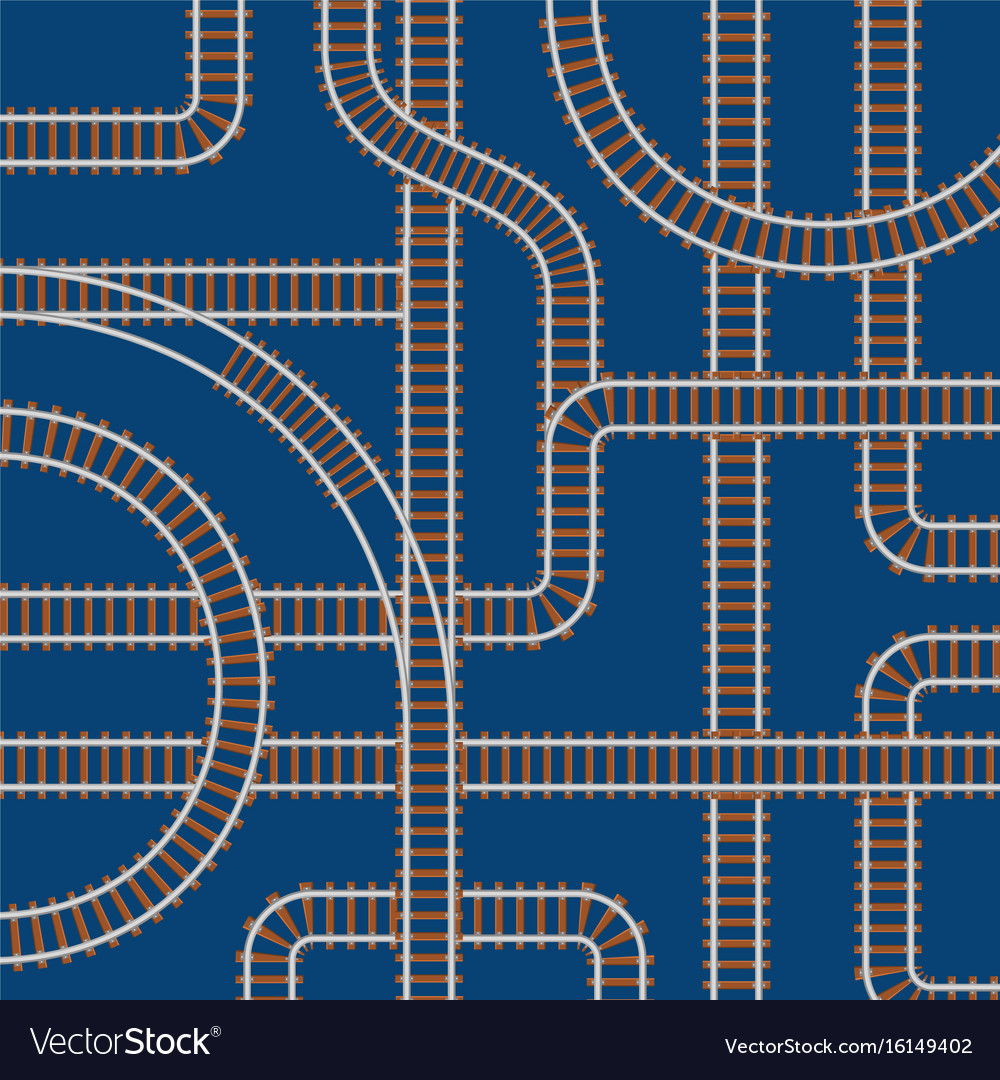 Railroad Track Pattern Royalty Free Vector Image