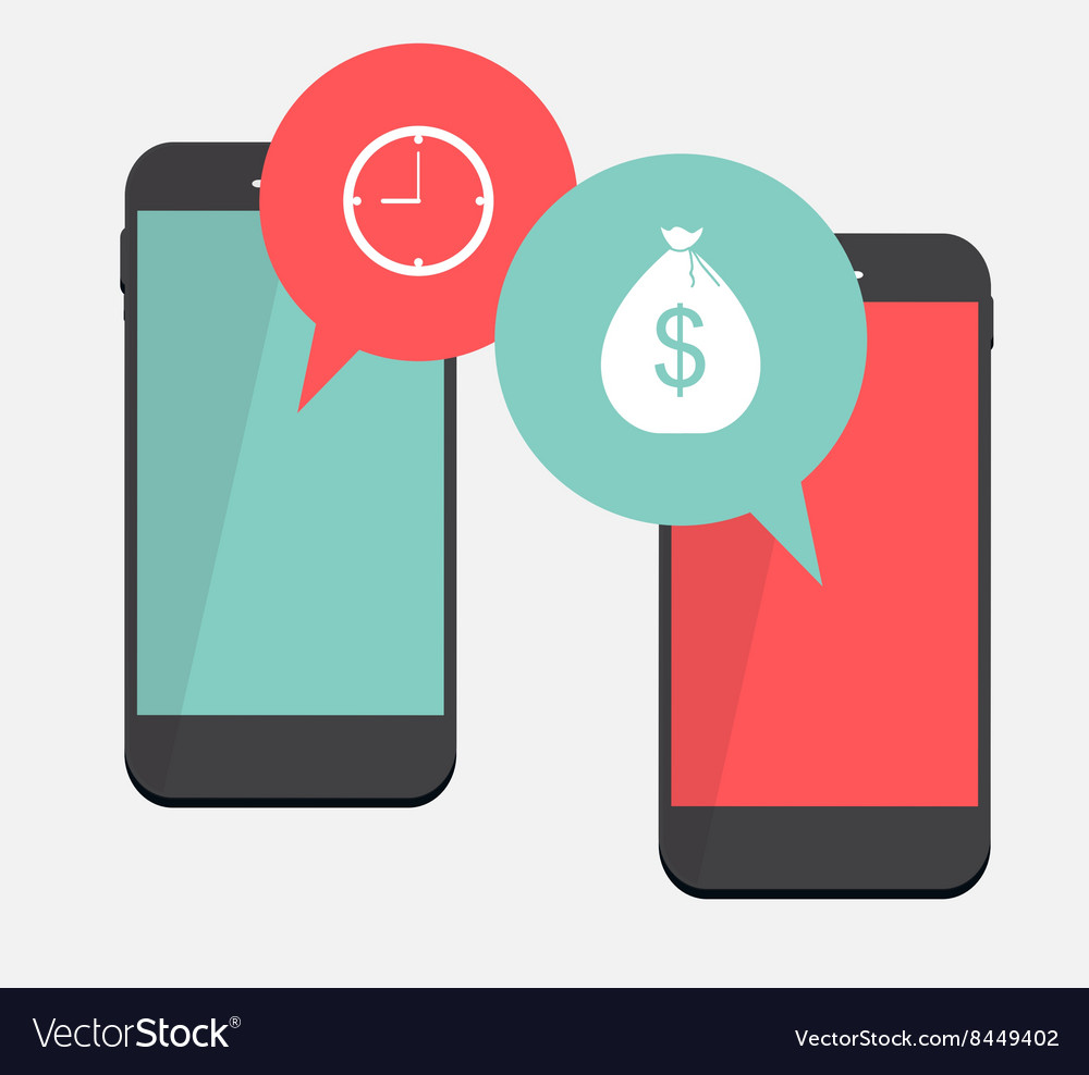 Text messaging flat concept Royalty Free Vector Image