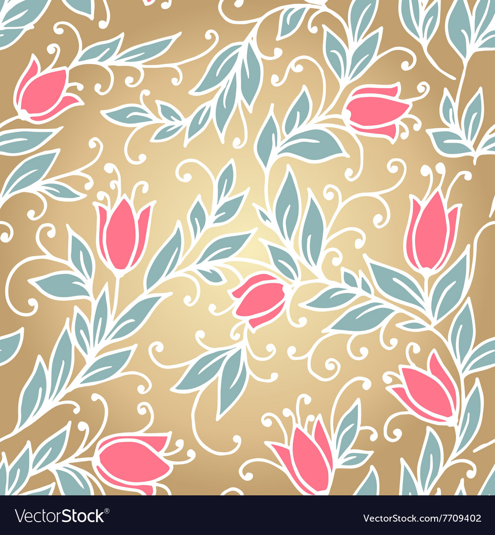 Vintage floral seamless Royalty Free Vector Image