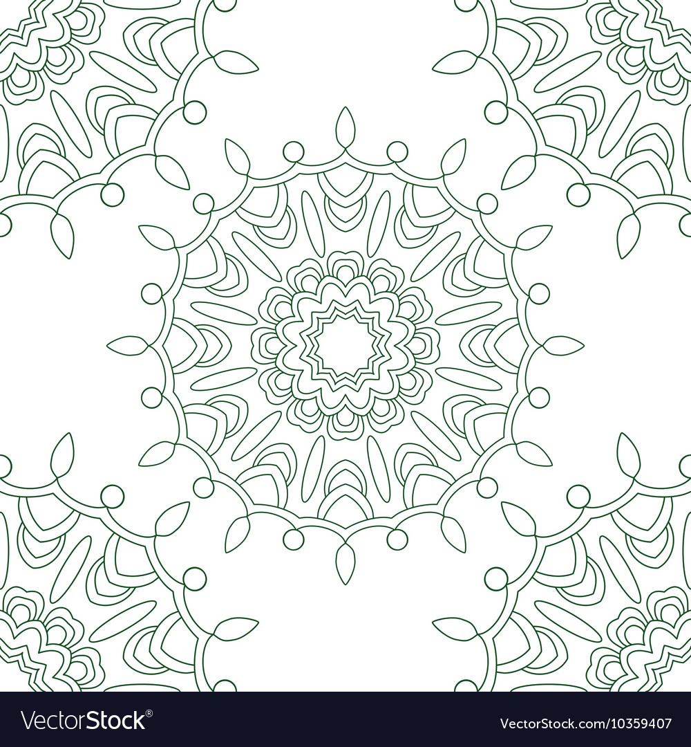 Abstract seamless pattern with a circular ornament