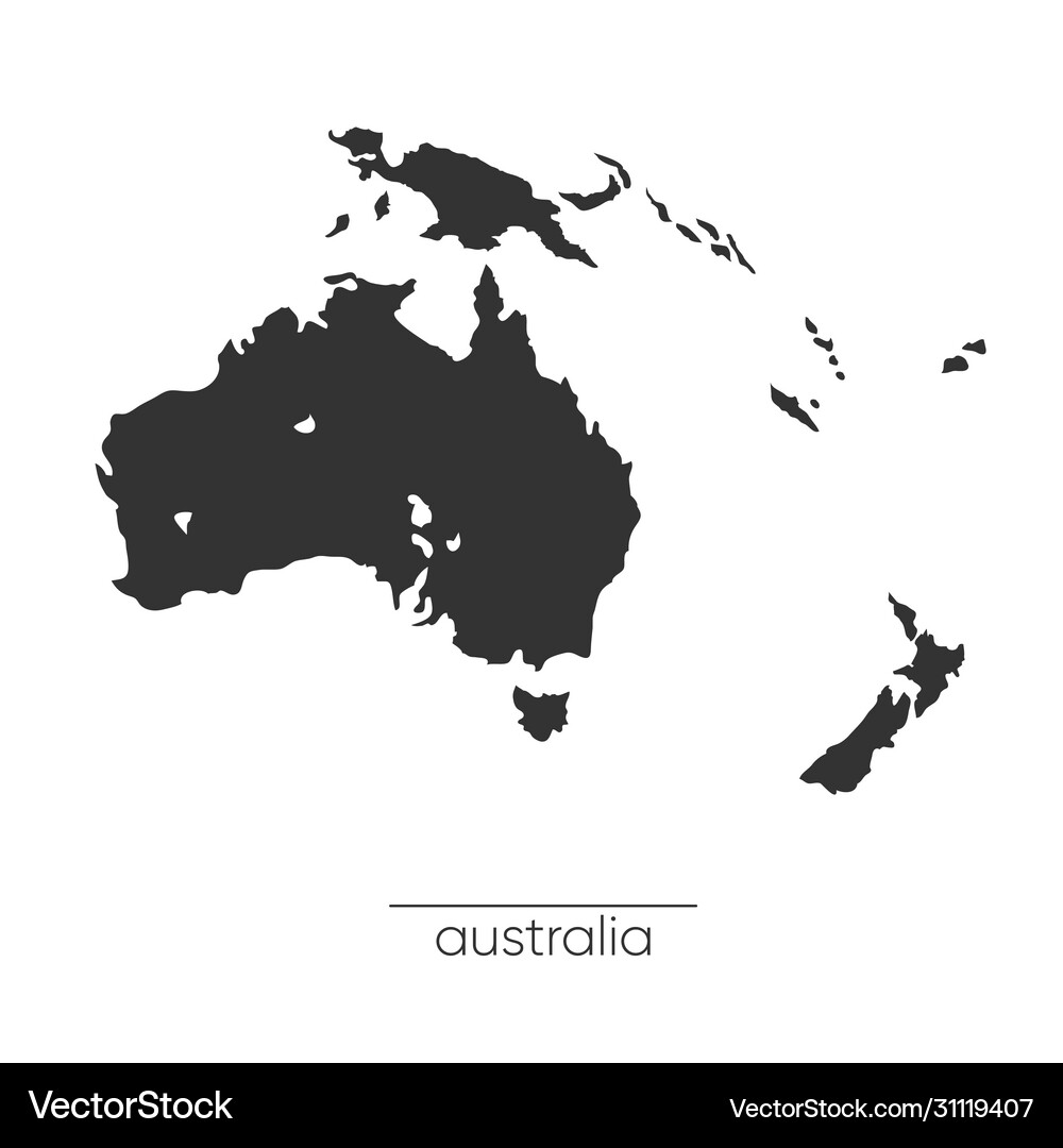 Map Of Oceania Black And White