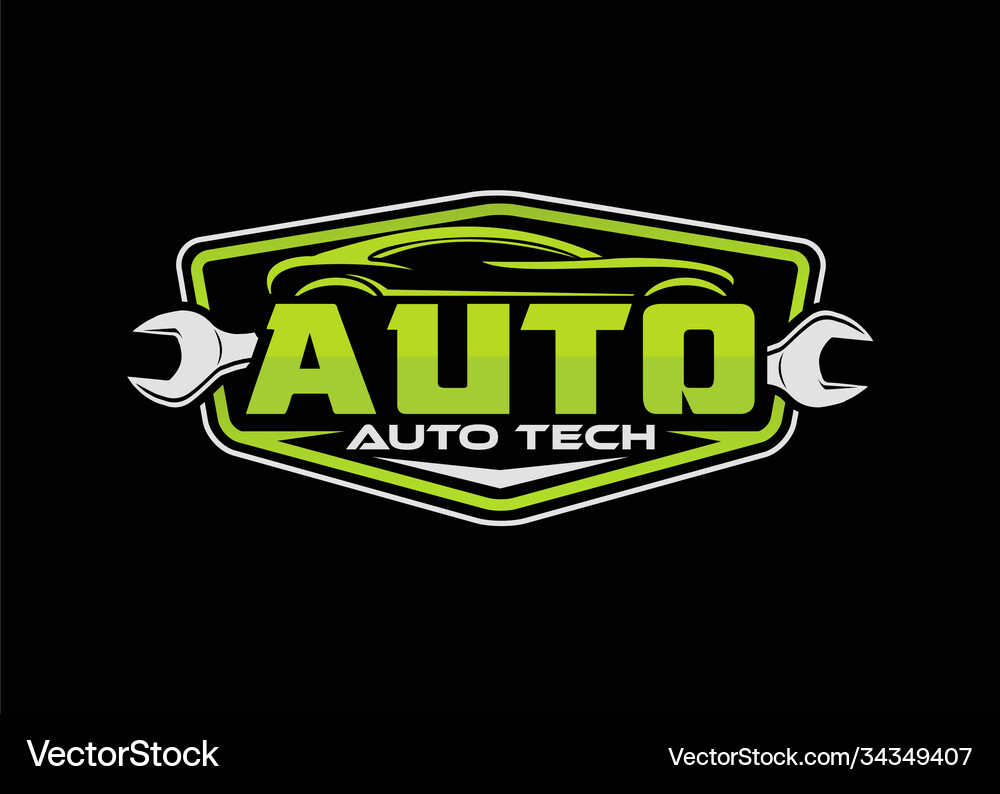 Automotive service logo concept Royalty Free Vector Image
