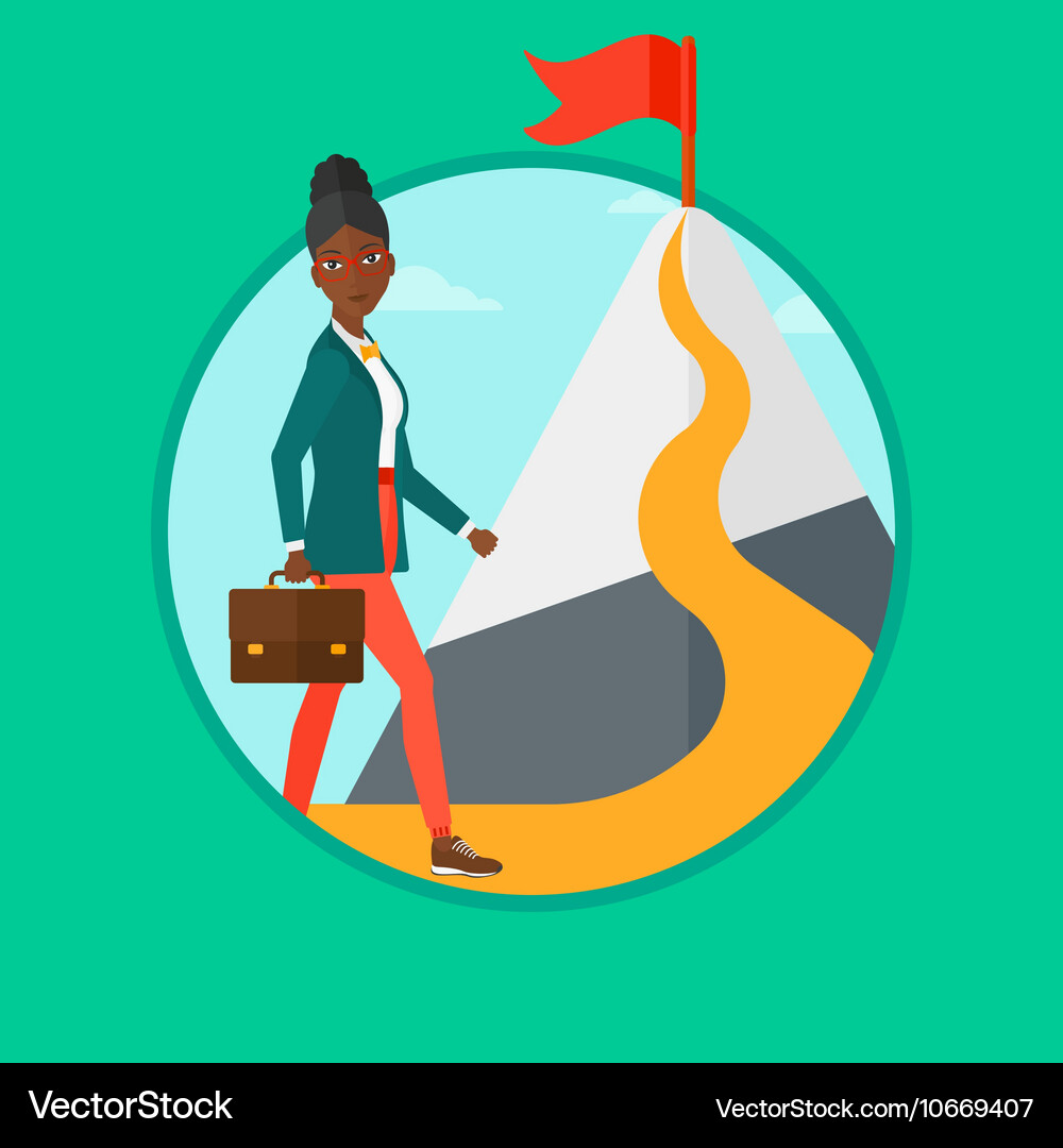 Cheerful leader woman Royalty Free Vector Image