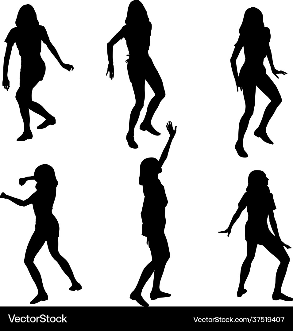 Dancing girls Royalty Free Vector Image - VectorStock