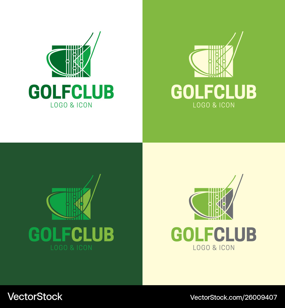 Golf club logo and icon Royalty Free Vector Image
