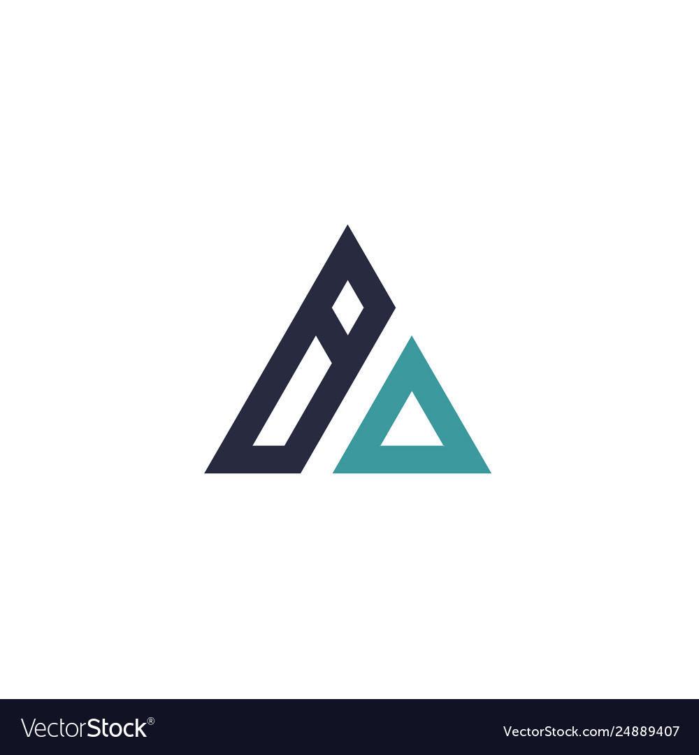 Initial letter triangle logo Royalty Free Vector Image