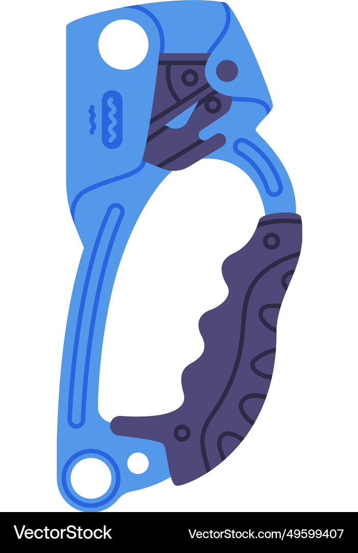 Rope hand ascender as climbing equipment Vector Image