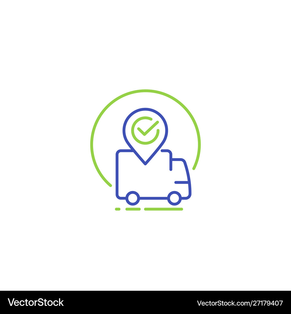 Shipping delivery icon line style Royalty Free Vector Image