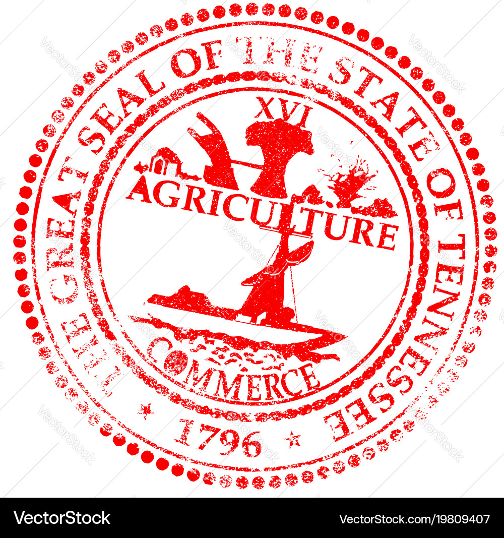 Tennessee seal rubber stamp Royalty Free Vector Image