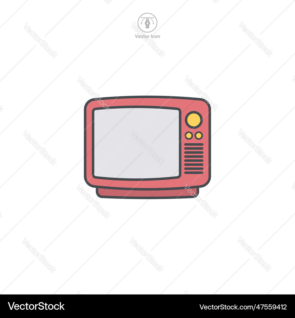 A graphic representation of television Royalty Free Vector