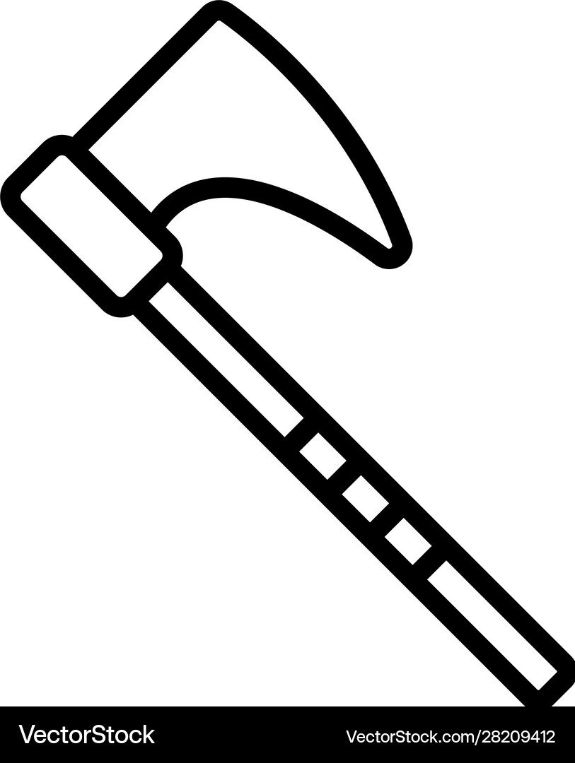 Big axe icon isolated contour symbol Royalty Free Vector