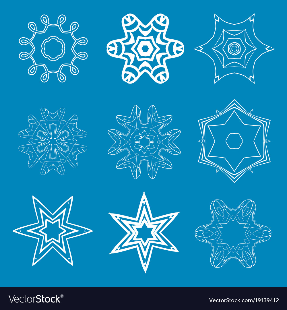 Blue round patterns Royalty Free Vector Image - VectorStock
