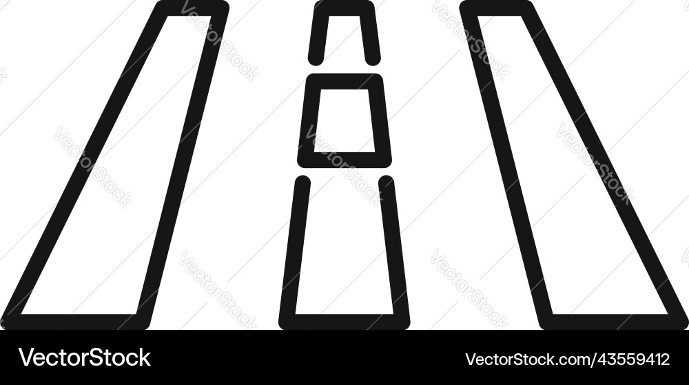 Car road icon outline auto part Royalty Free Vector Image