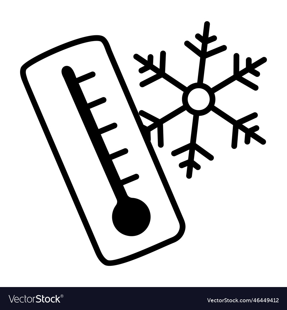 Cold temperature Royalty Free Vector Image - VectorStock