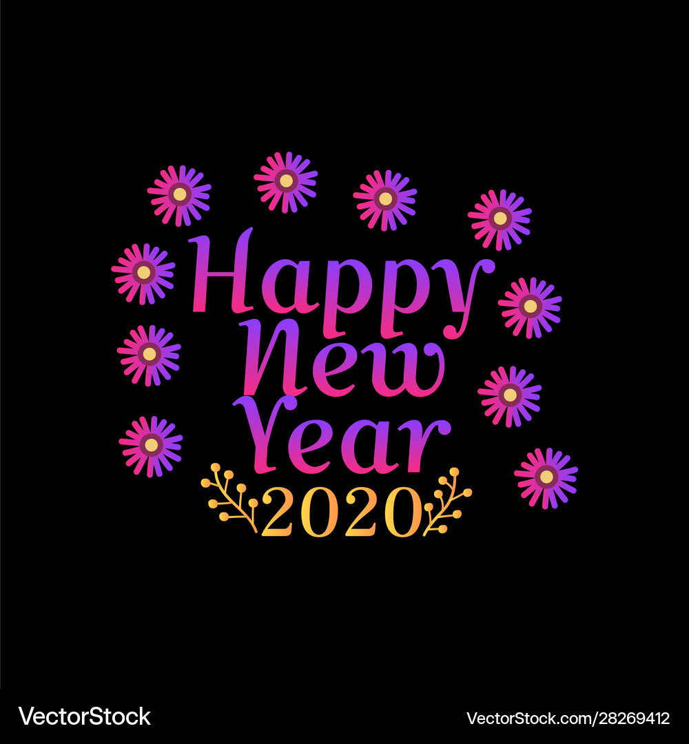 Colorful happy new year design Royalty Free Vector Image