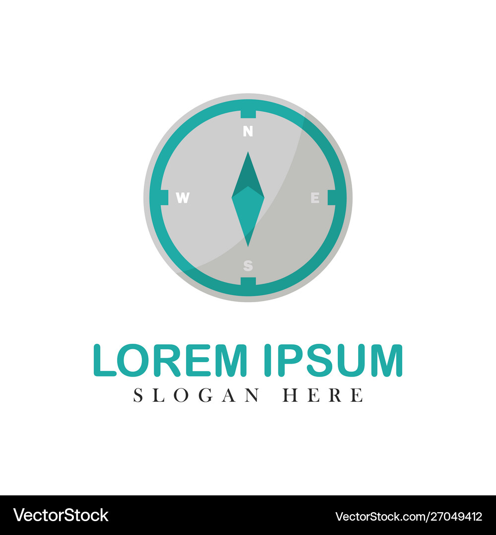 Compass logo icons emblem navigation travel Vector Image