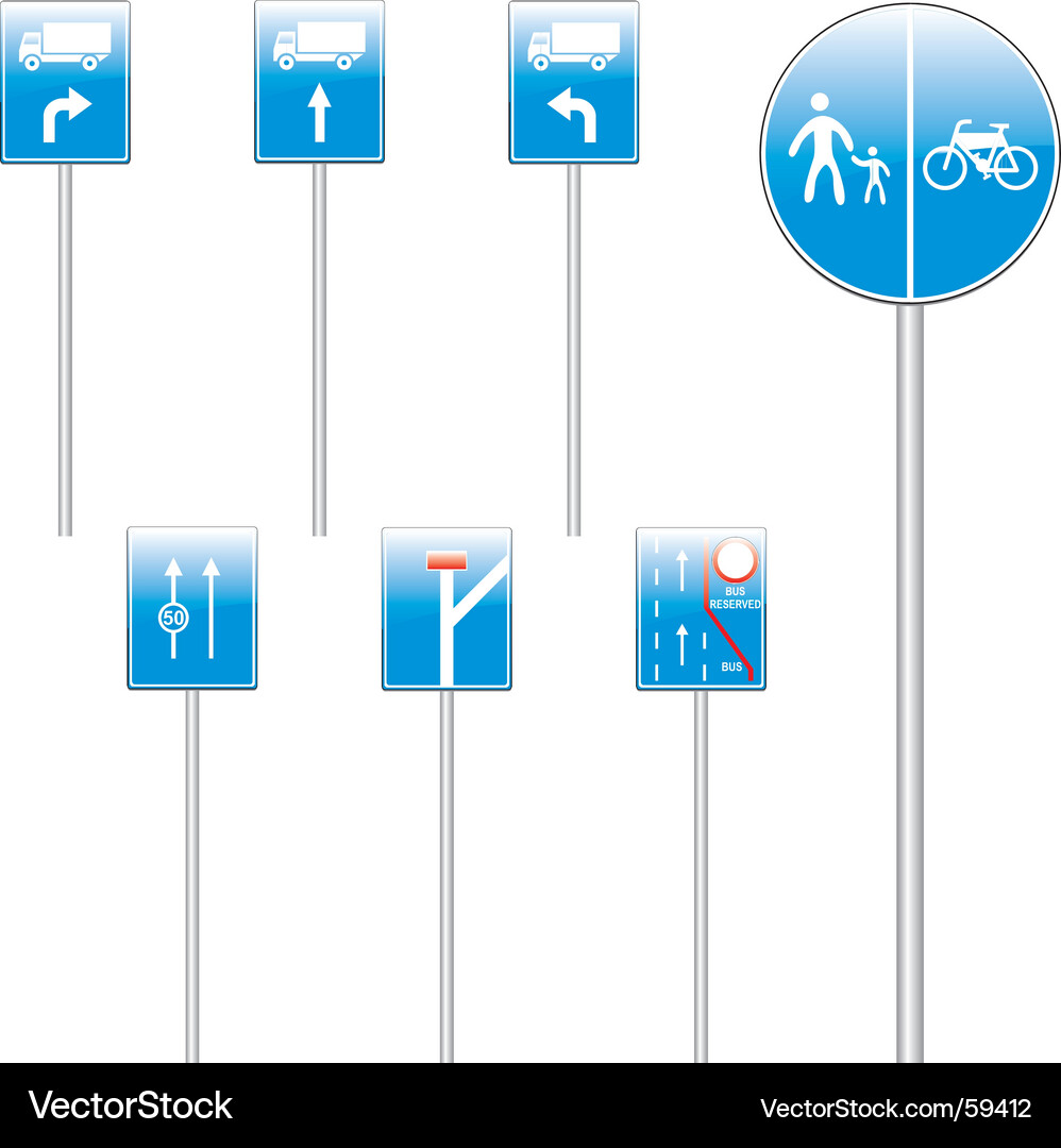 European road signs Royalty Free Vector Image - VectorStock
