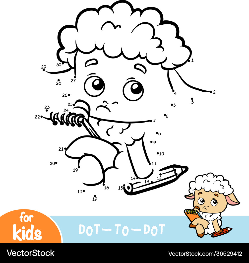 Numbers game education for children sheep Vector Image