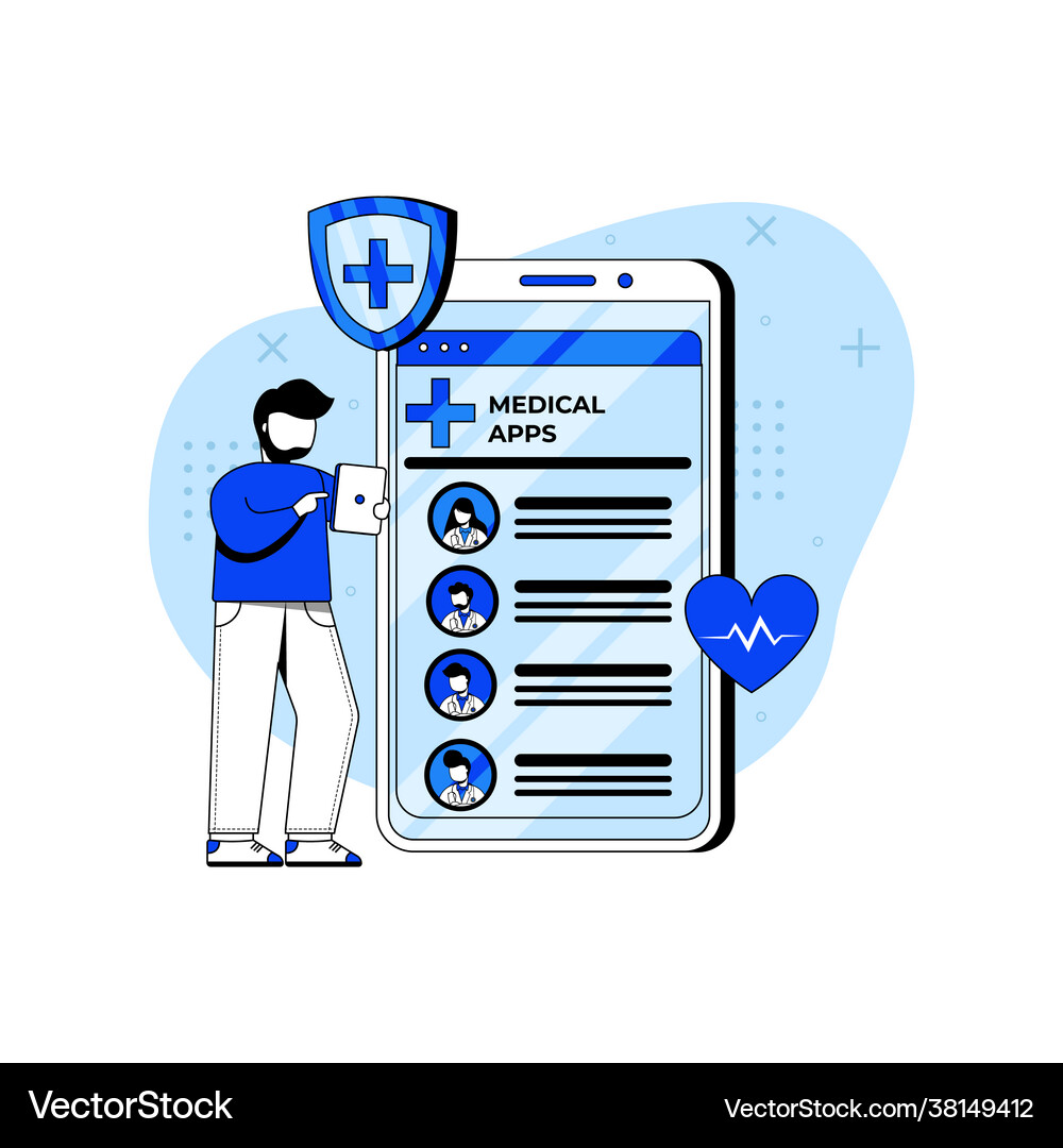 Online doctor icon a man select doctors from Vector Image