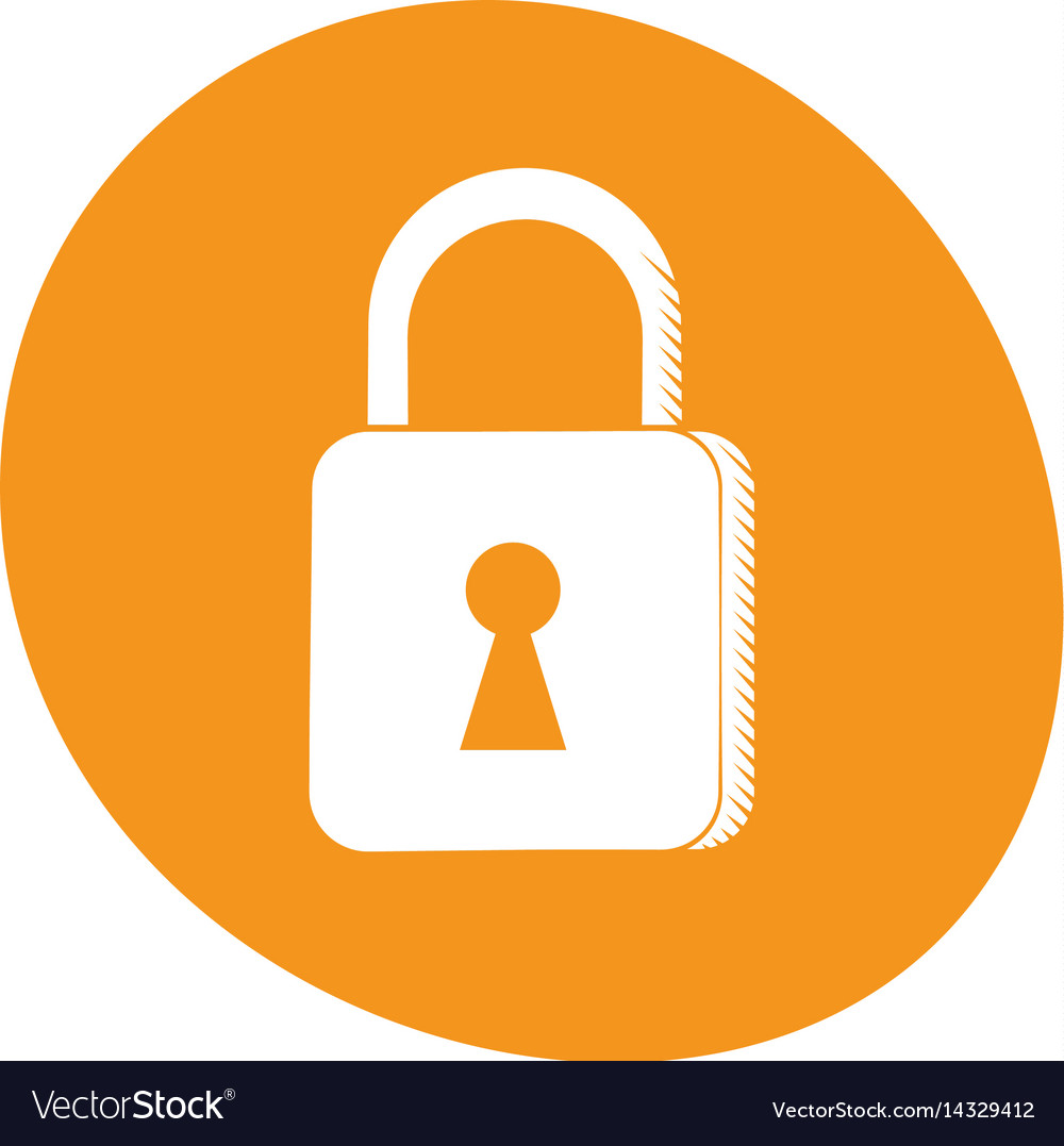 Padlock security system technology image Vector Image