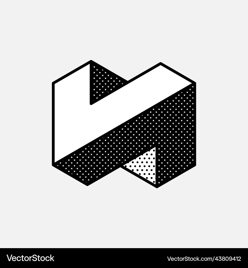 Retro 3D Polka Dot Shape Royalty Free Vector Image