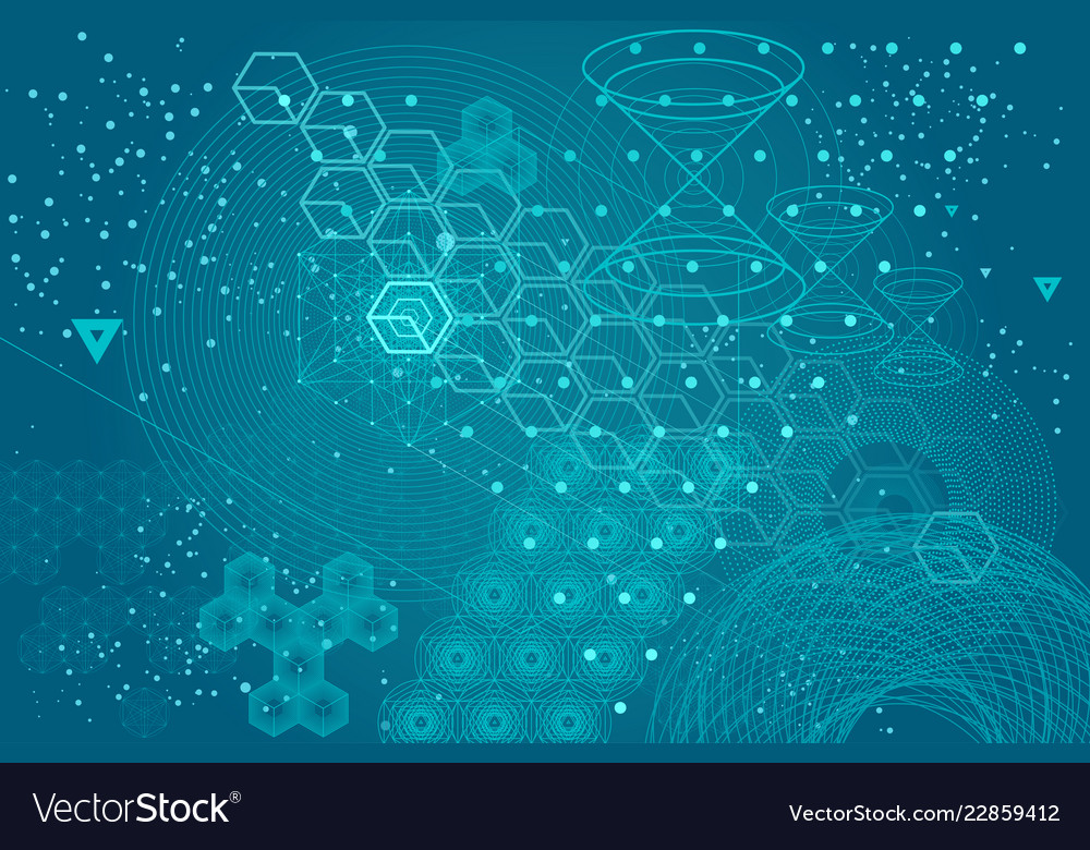 Science and mathematics abstract background Vector Image