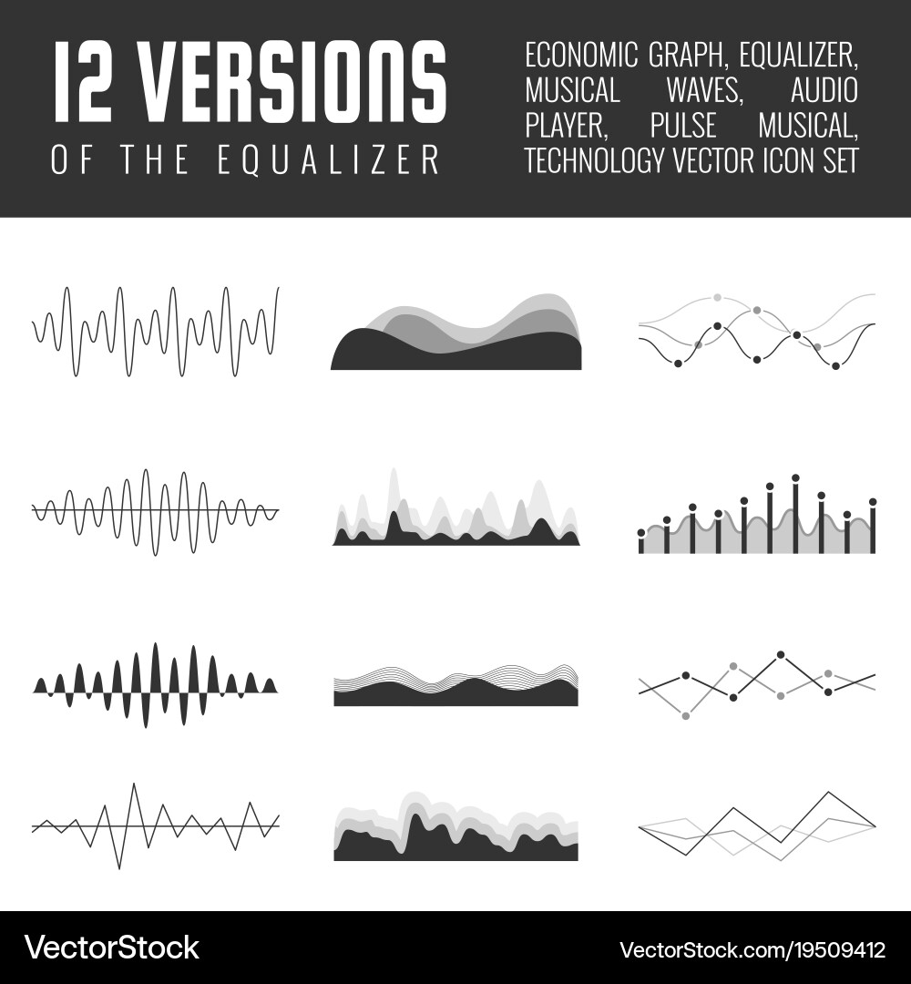Set of audio scales Royalty Free Vector Image - VectorStock