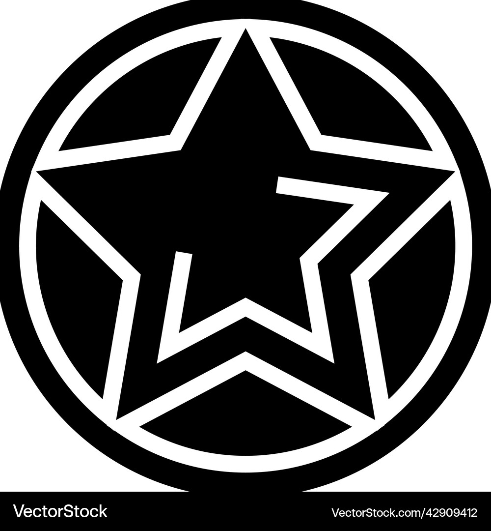 Star game award glyph icon Royalty Free Vector Image