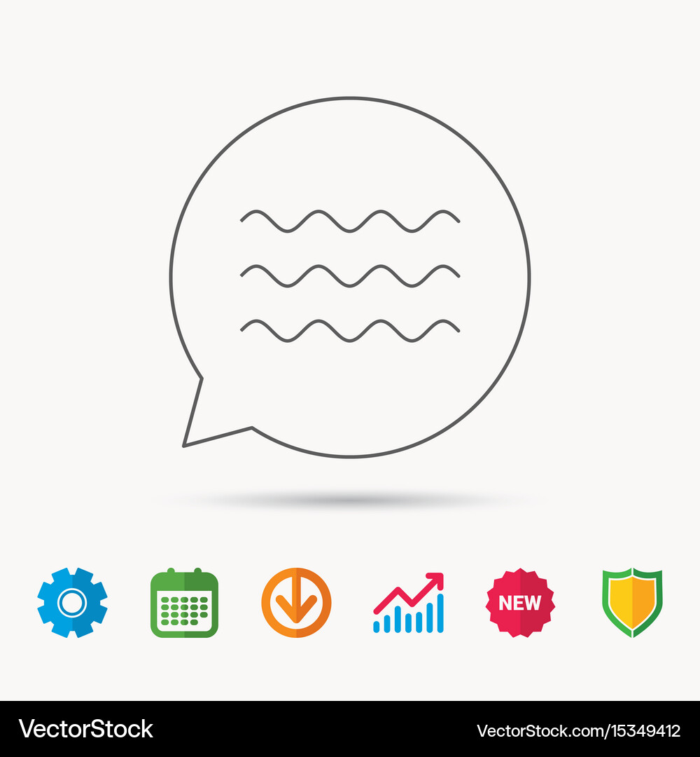 Waves icon sea flowing sign Royalty Free Vector Image