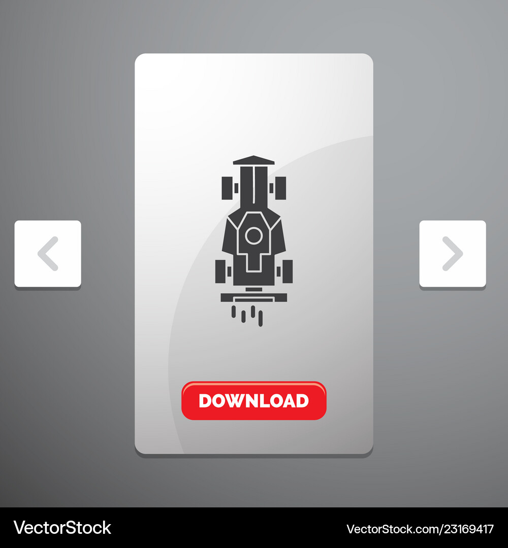 Car formula game racing speed glyph icon Vector Image