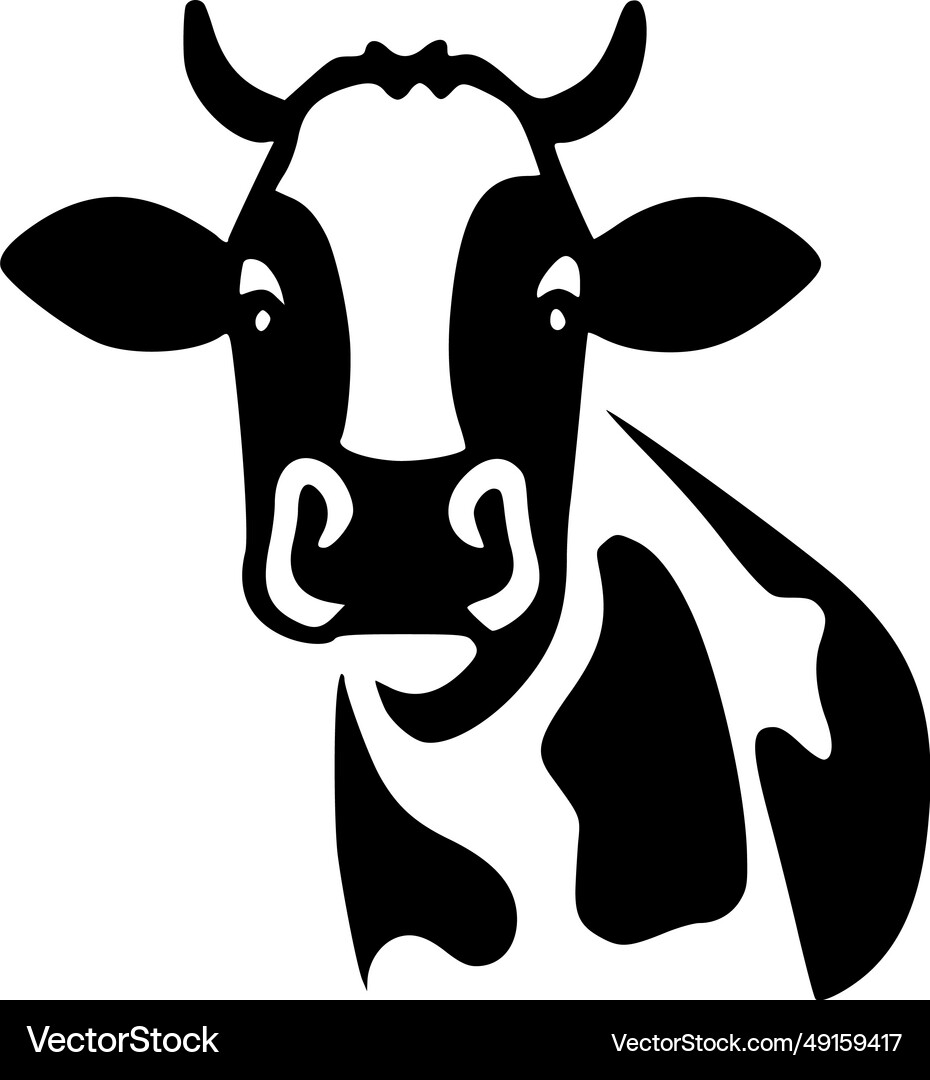 Cow - minimalist and simple silhouette Royalty Free Vector