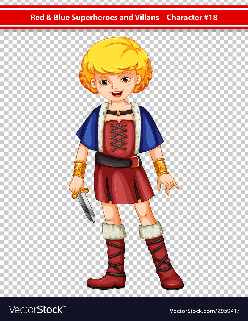 Female warrior Royalty Free Vector Image - VectorStock