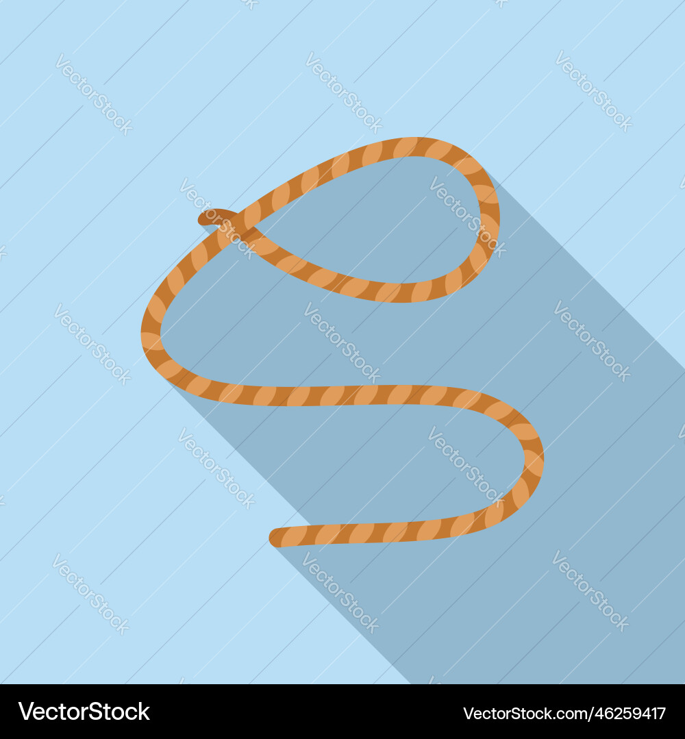 Fiber lasso icon flat western knot Royalty Free Vector Image
