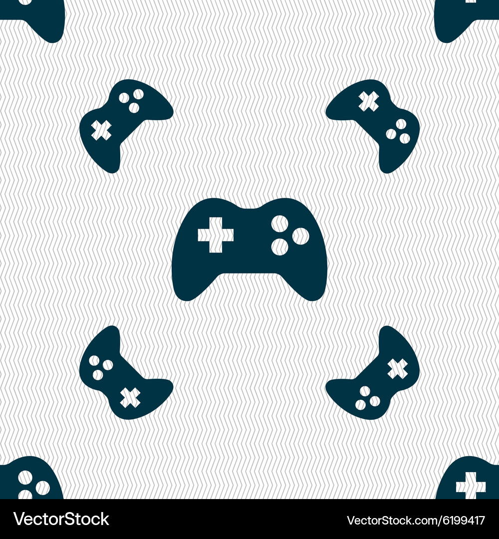Joystick sign icon video game symbol seamless Vector Image