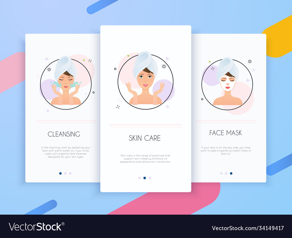 Onboarding Screens User Interface Kit For Mobile Vector Image