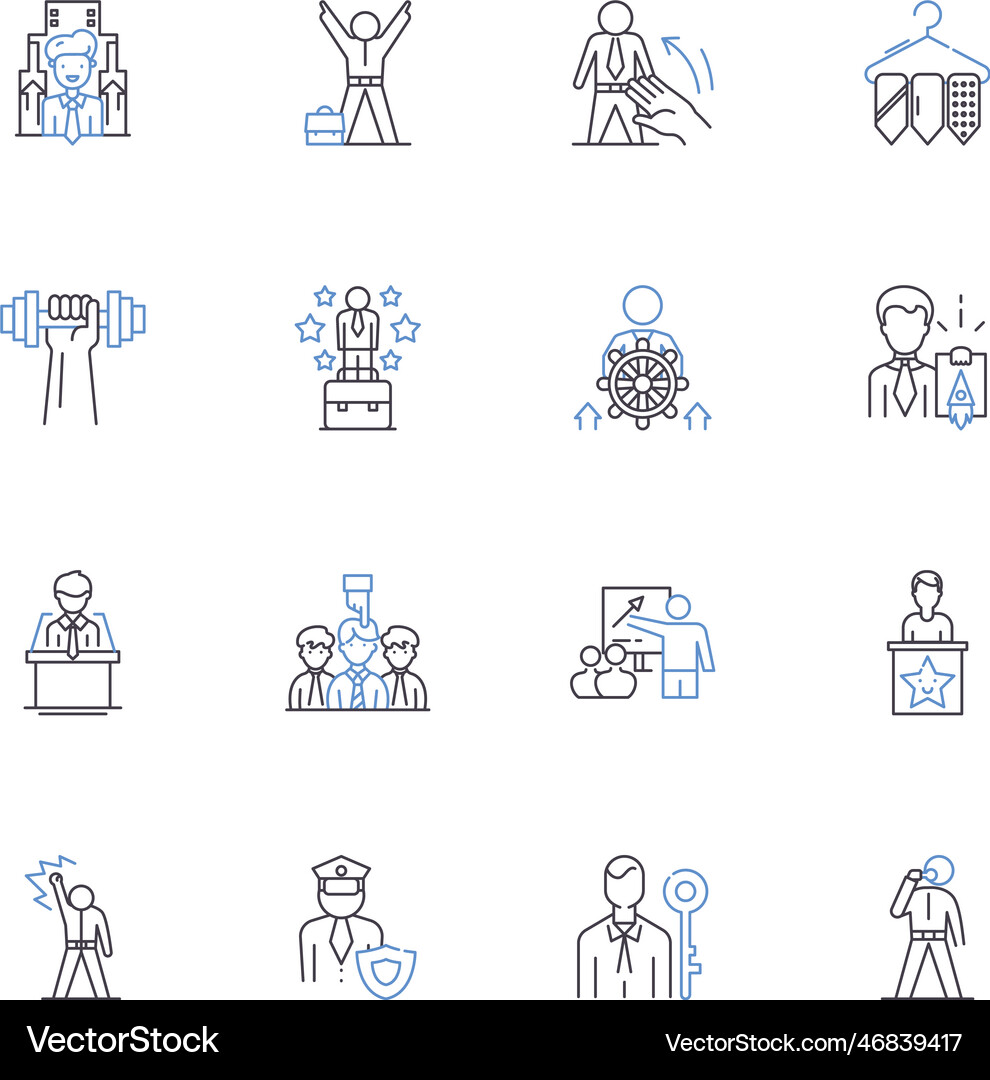 Religious doctrine line icons collection Vector Image