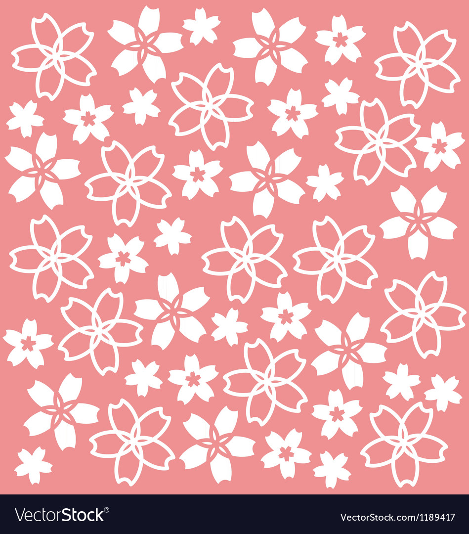 Sakura Pattern Royalty Free Vector Image VectorStock