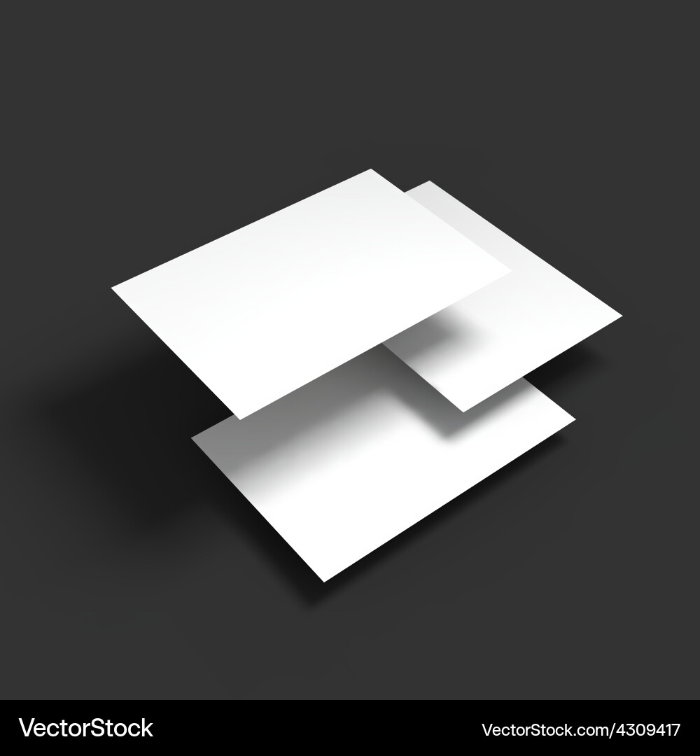 Stack of pages with curved corners business Vector Image