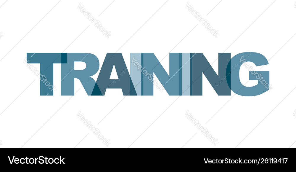 Training management business card text modern Vector Image