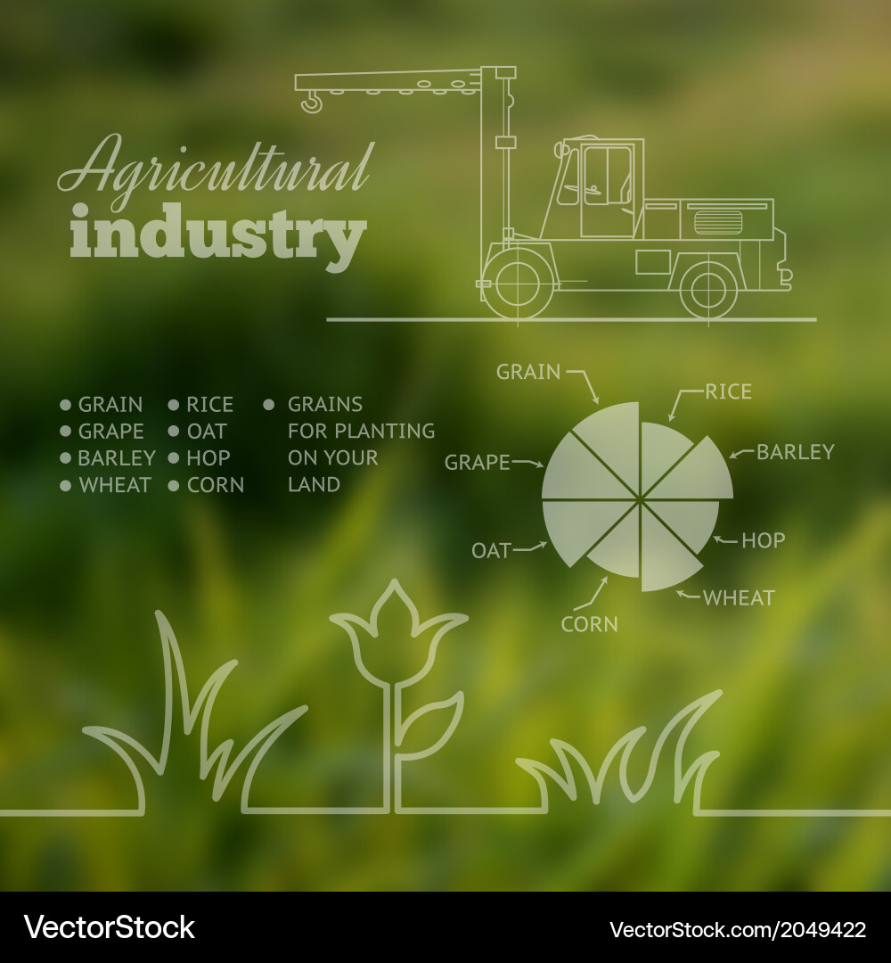 Agricultural industry infographic design Vector Image