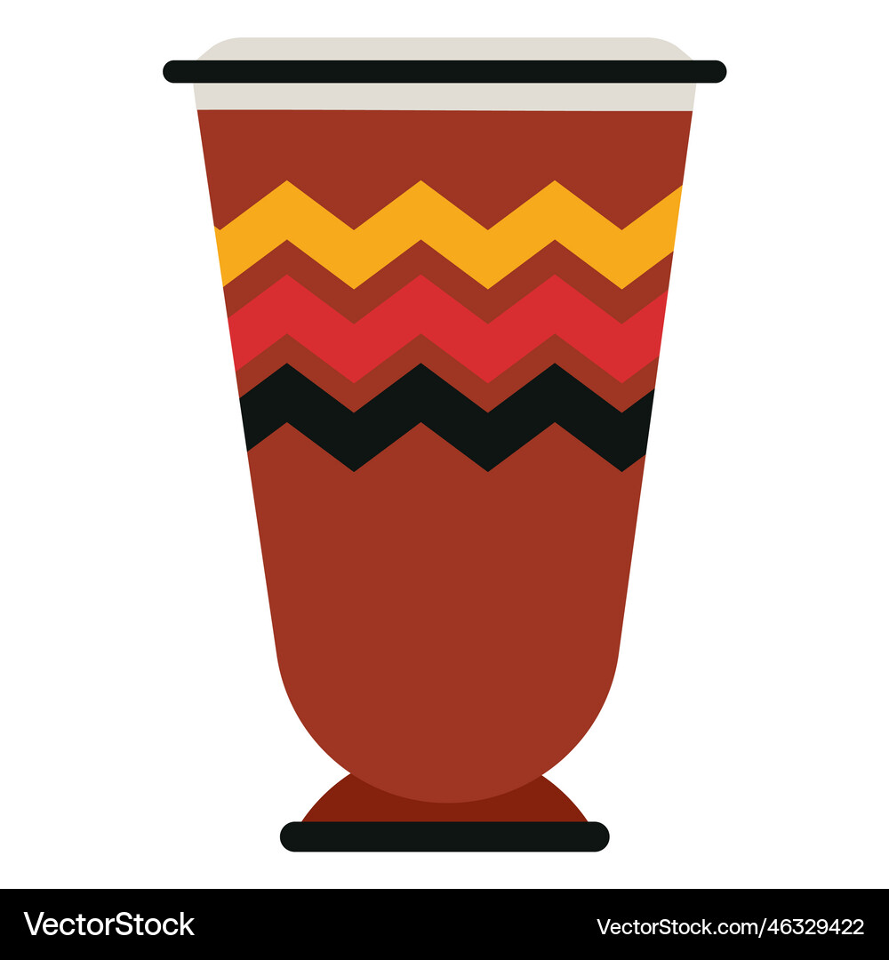Ashiko drum musical instrument icon Royalty Free Vector