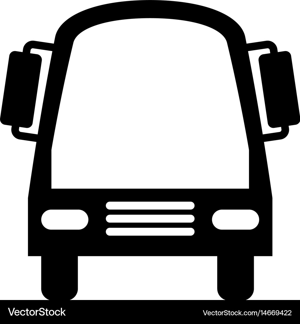 Bus transport vehicle icon Royalty Free Vector Image