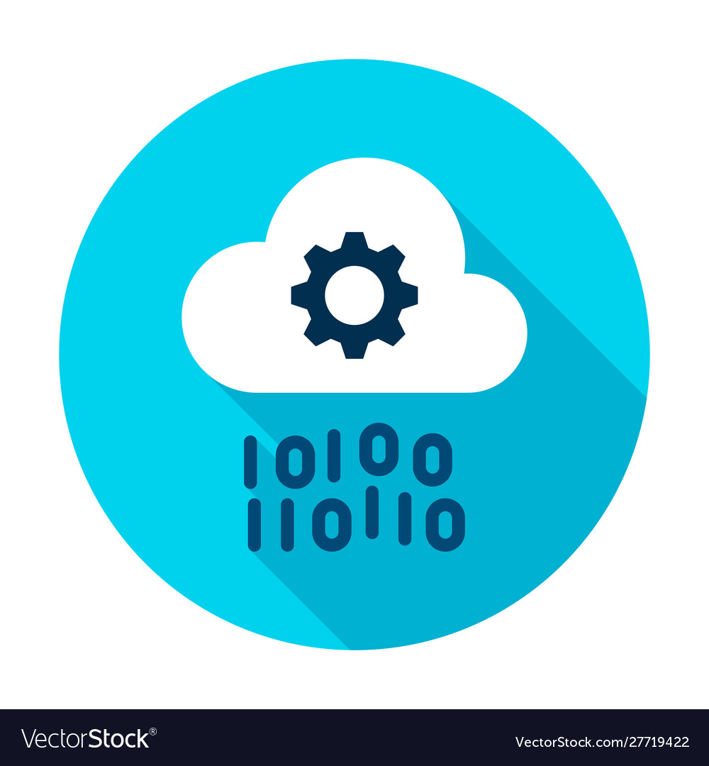 Cloud Computing Gear Icon Royalty Free Vector Image