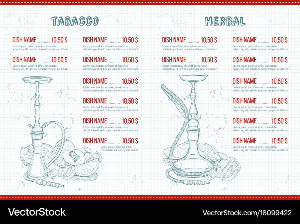 Color menu design Royalty Free Vector Image - VectorStock