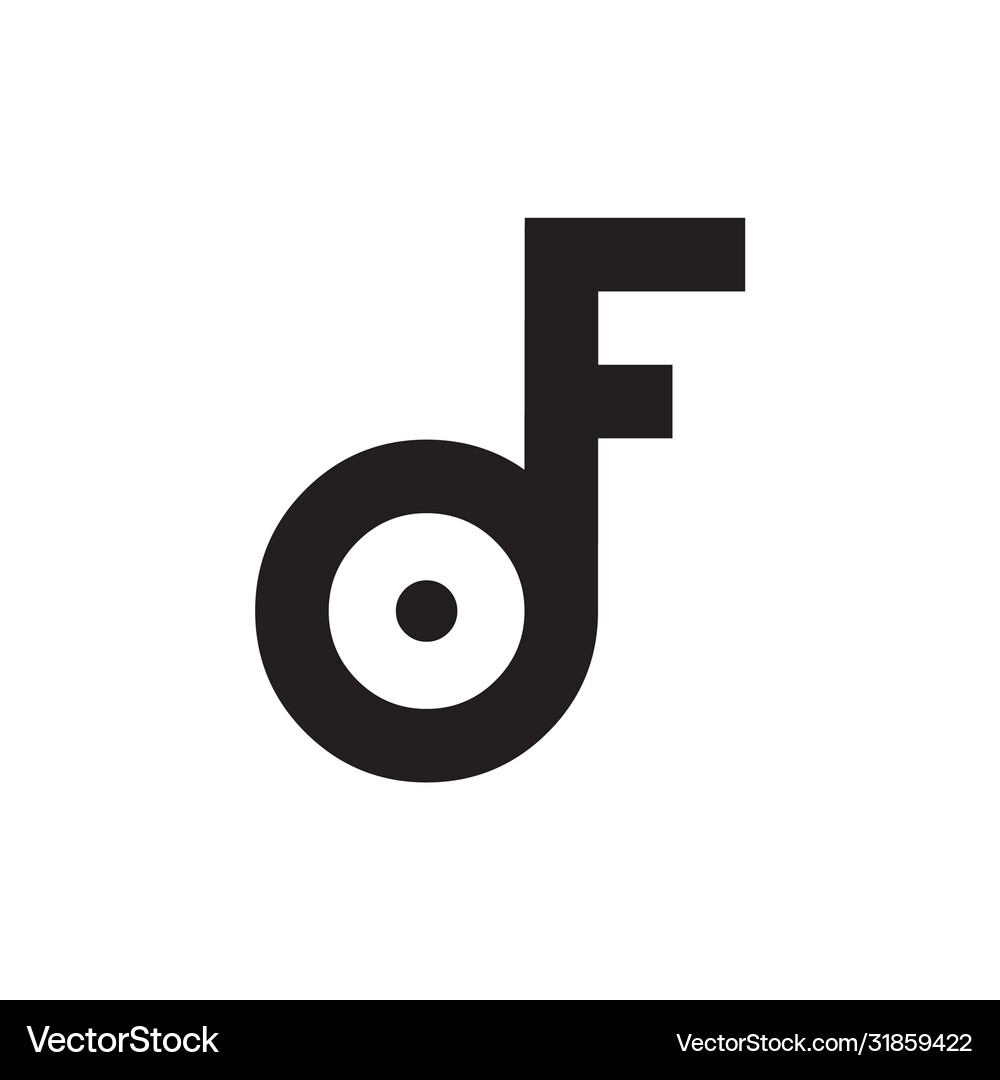 D f letter logo design Royalty Free Vector Image
