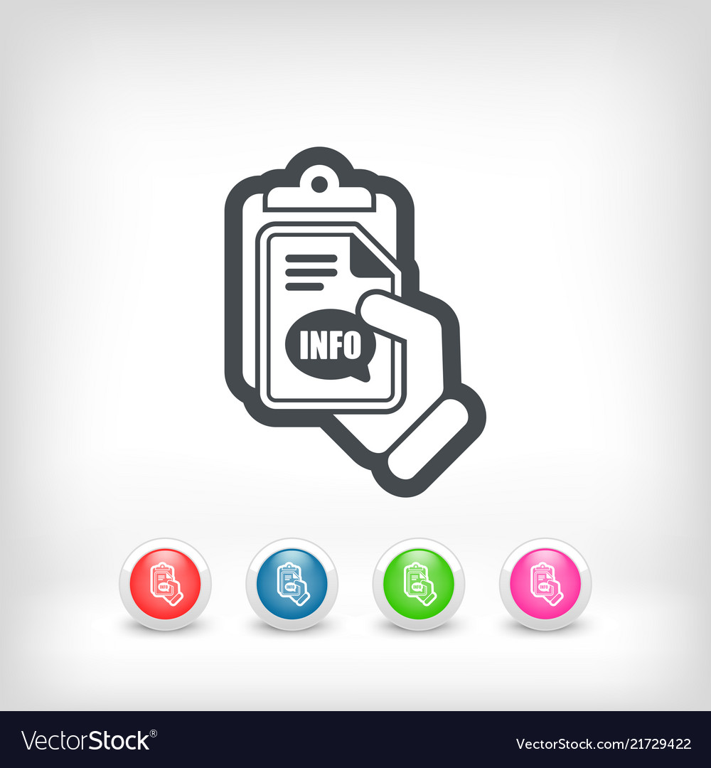 Info document icon Royalty Free Vector Image - VectorStock